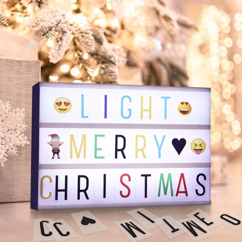 JETEVEN DIY LED Light Box with Letters and Emoji Symbols | unitspare.com